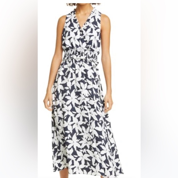 Joie | Dresses | Nwt Joie Yashi B Crepe Smocked Waist Dress In Deep Sea ...